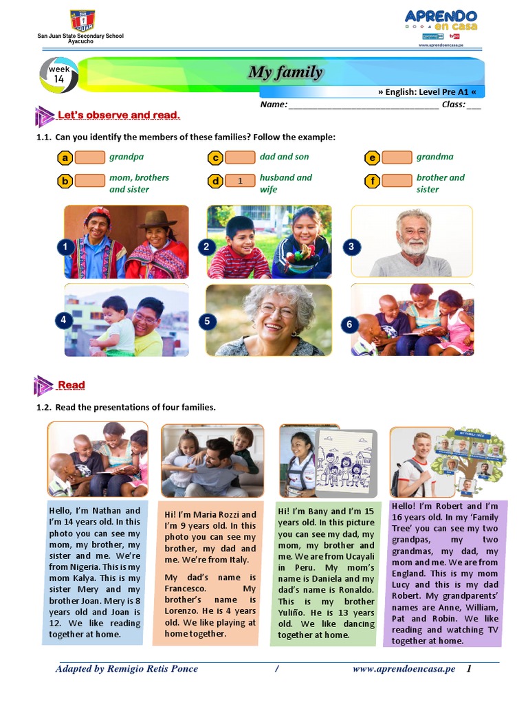 Family Relationships and Presentations | PDF | Living Arrangements | Family