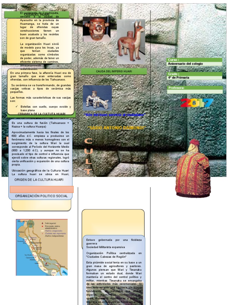 Triptico Cultura Wari | PDF | Cultura (general) | Arqueología
