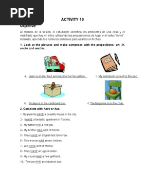 Las Preposiciones Worksheet
