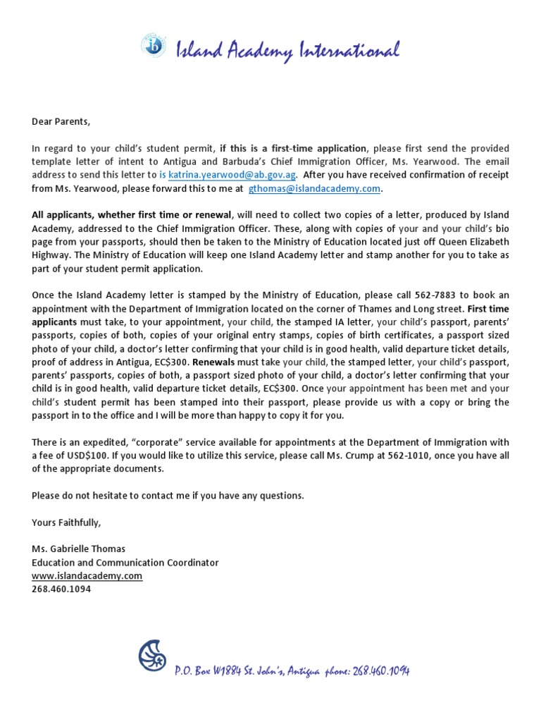 Student Permit Application Process | PDF | Passport | Government And ...