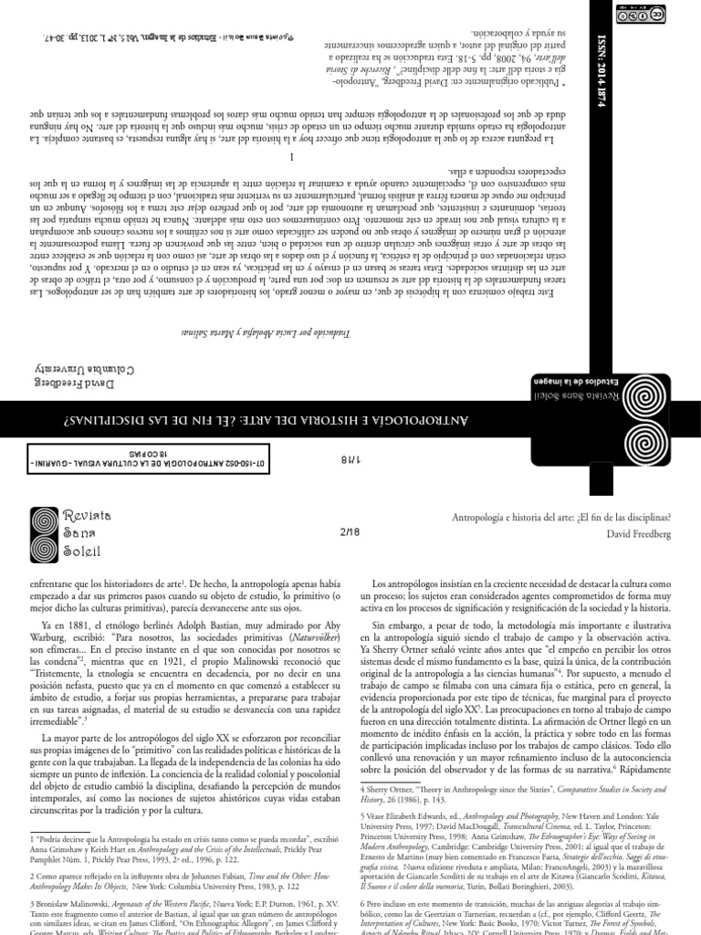 FREEDBERG, David - Antropología e Historia Del Arte (El Fin de Las ...