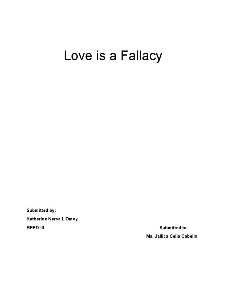 Love Is A Fallacy | PDF | Fallacy | Argument