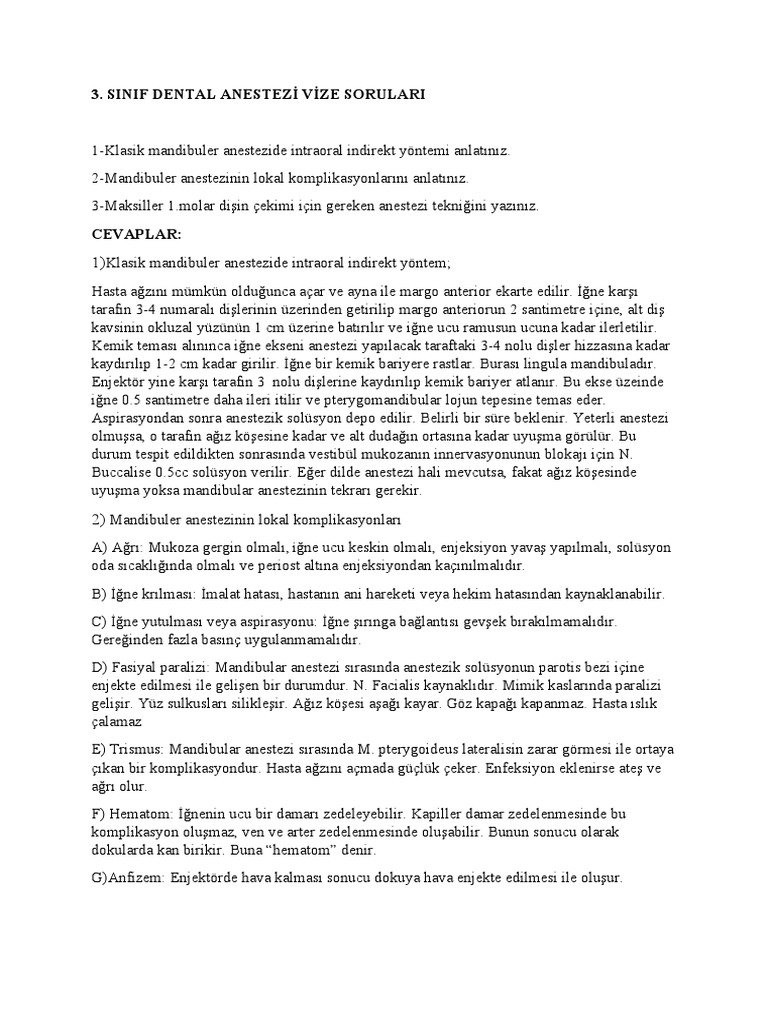Anestezi | PDF