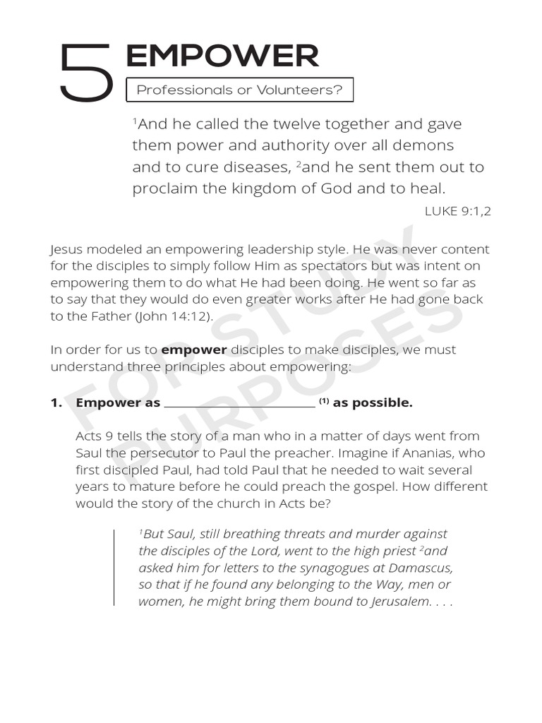 Empowering Disciples Today | PDF | Paul The Apostle | Acts Of The Apostles