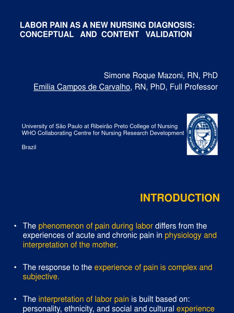 Labor Pain - Diagnosis | PDF | Childbirth | Pain