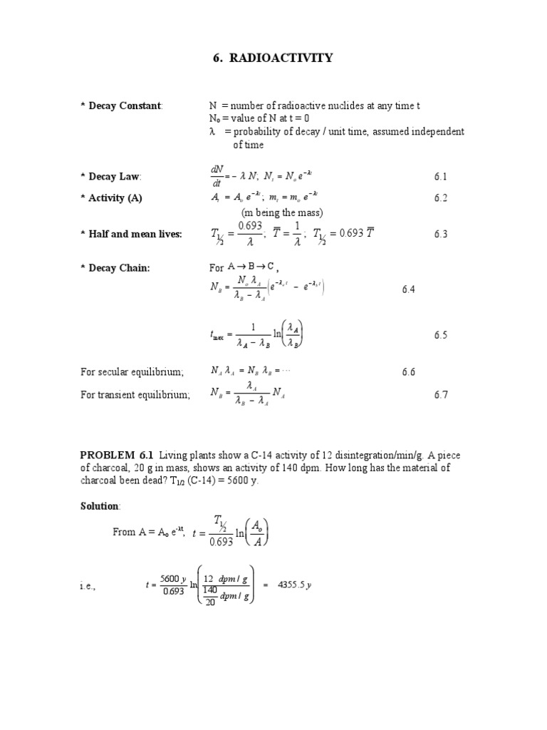 Tutorial On Radioactivity | PDF | Radioactive Decay | Nuclear Physics