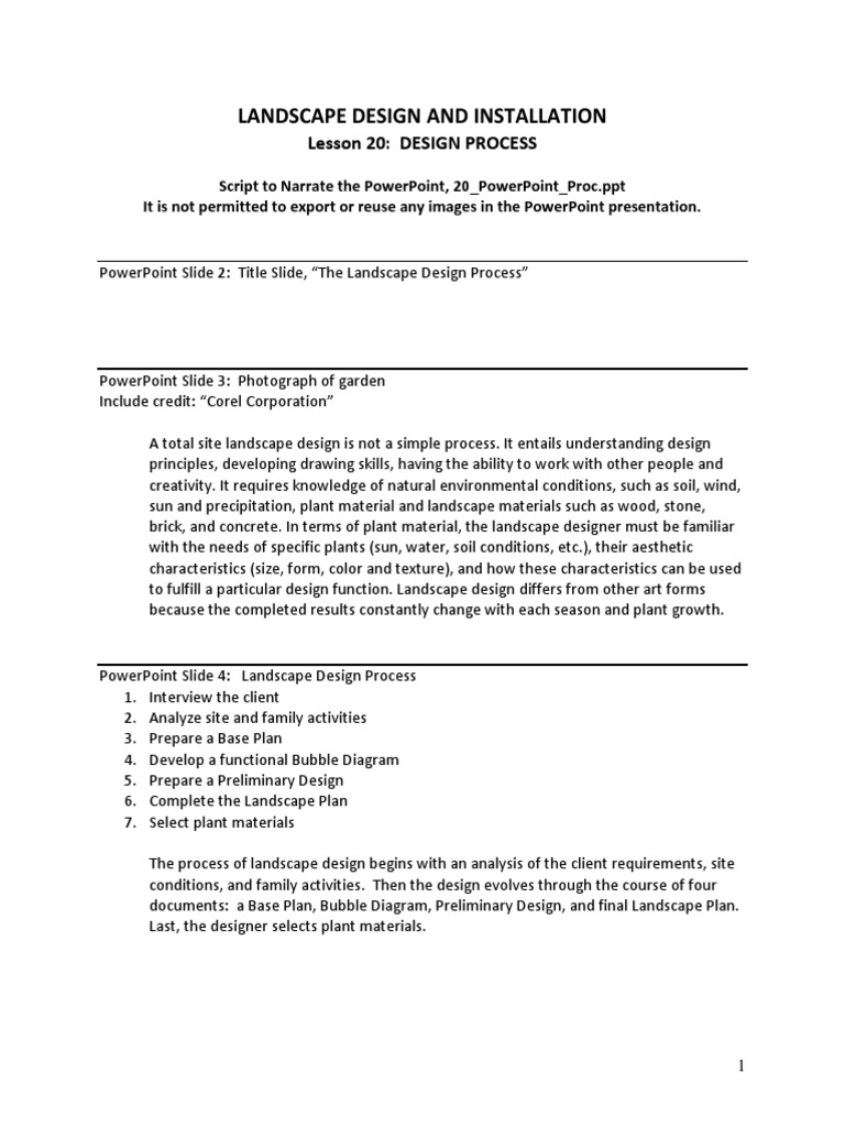 Landscape Design and Installation | PDF | Trees | Gardens