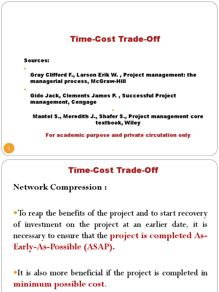 Time Cost Trade-Off | PDF | Cost | Project Management