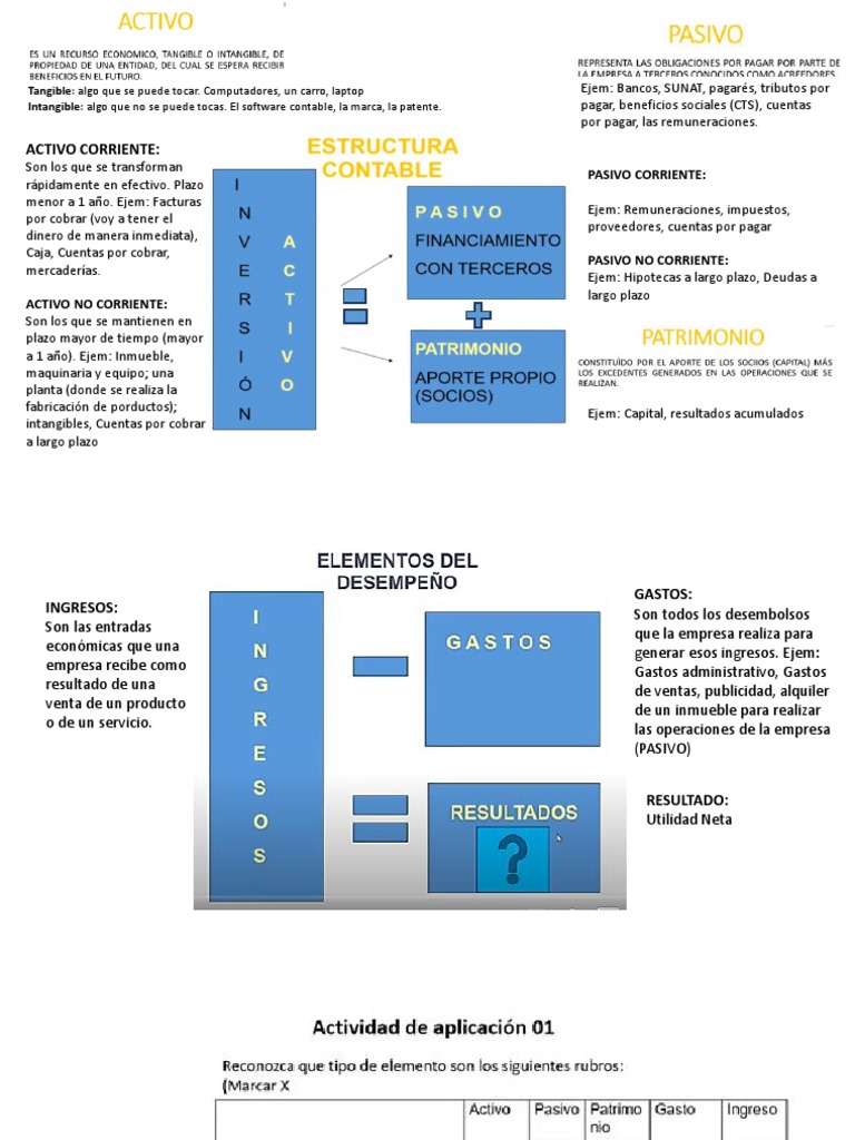 Gastos, Ingresos, Activos, Pasivos | PDF