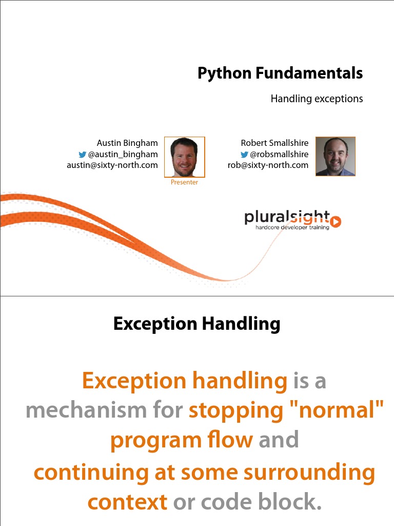 7 Python Fundamentals m06 Exceptions Slides | PDF | Control Flow | Computer Programming