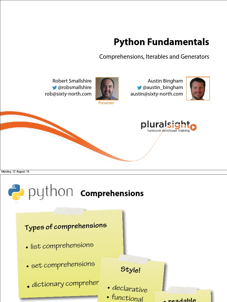 Python Fundamentals: Comprehensions, Iterables and Generators | PDF | Control Flow | Software
