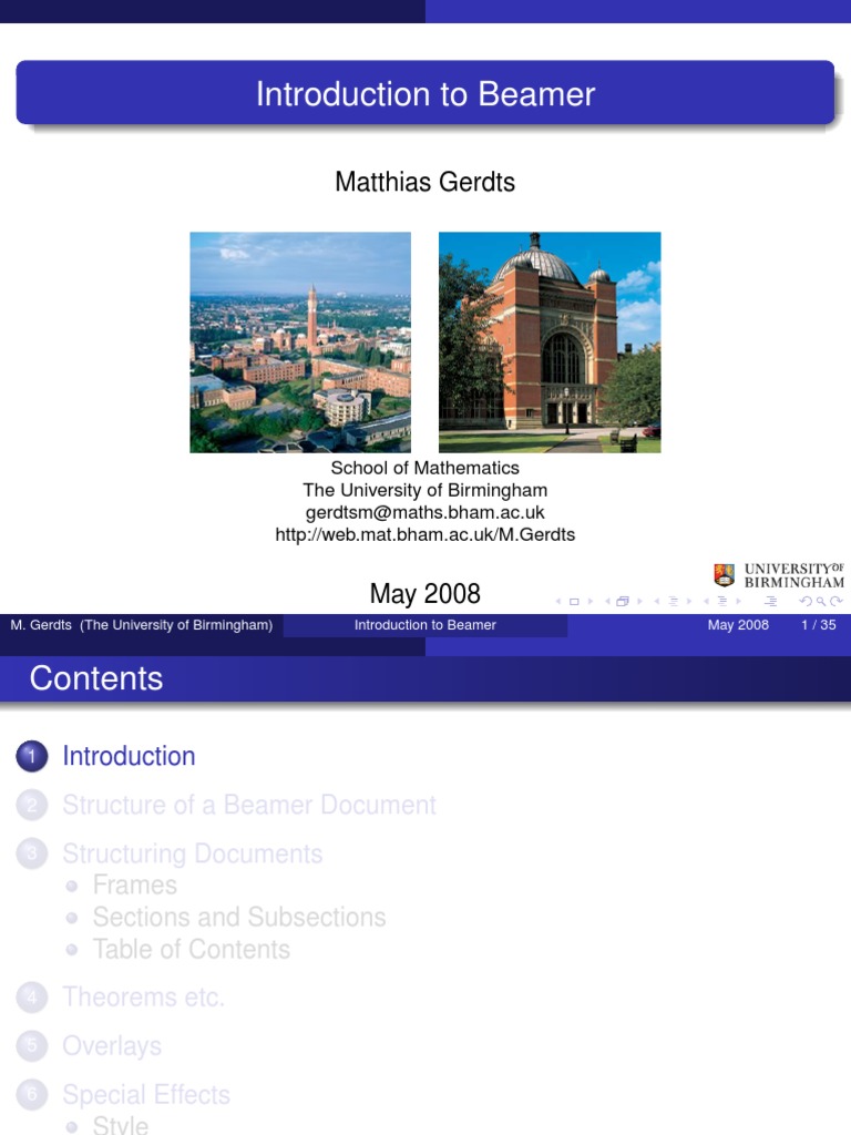 Beamer Intro | File Format | Computing