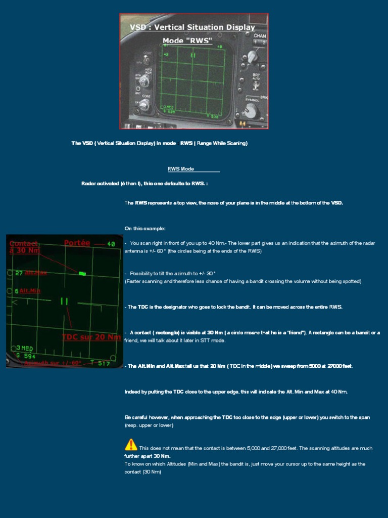 VSD RWS Mode: Radar Scanning Guide | PDF | Radar | Radio Technology