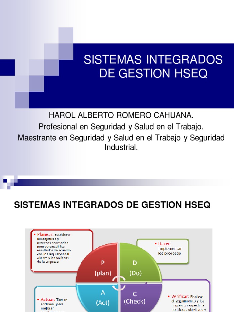 Sistemas Integrados Hseq | PDF | Calidad (comercial) | Gestión de la ...