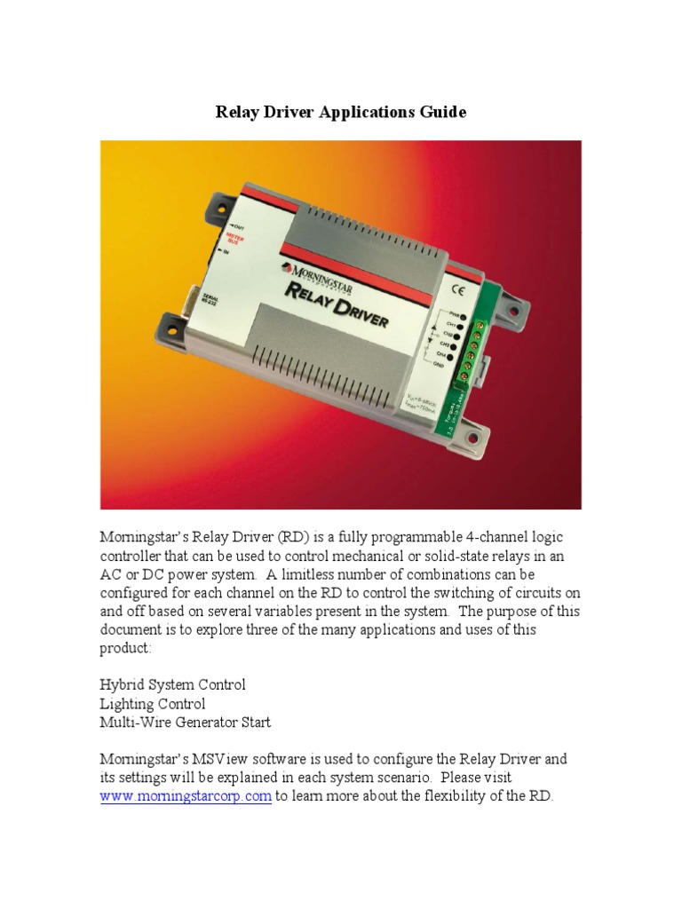 Guia Aplicacion Relay Driver | PDF | Relay | Electric Generator