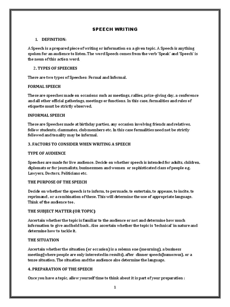 Alex-SPEECH WRITING | PDF | Speech | Public Speaking