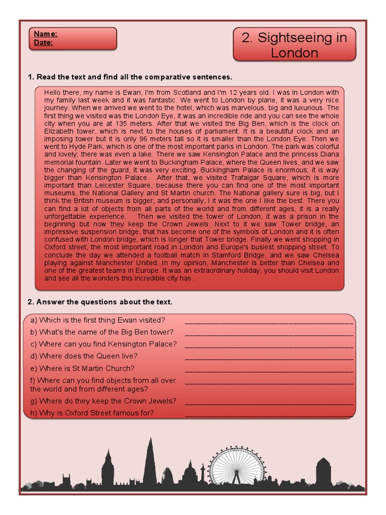 London Sights for Young Explorers | PDF | London