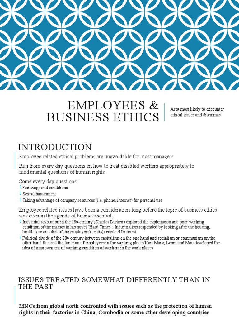 Employee Ethics and Rights Overview | PDF | Privacy | Employment