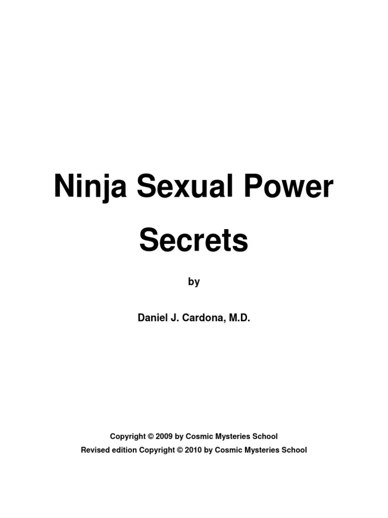 Ninja Sexual Power Secrets Revised PDF | PDF | Orgasm | Alchemy