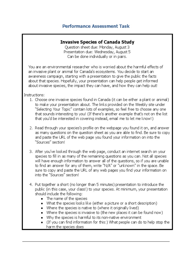 Invasive Species Study | PDF | Invasive Species | World Wide Web