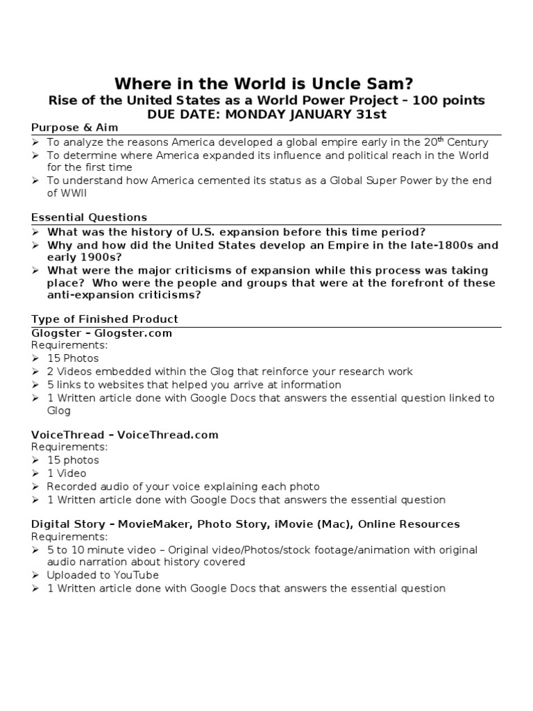 Where in The World Is Uncle Sam | PDF | The United States | Imperialism