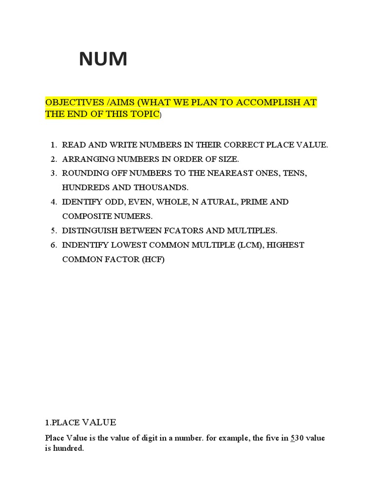 Grade 7 Maths Notes Part 1 | PDF | Numbers | Integer