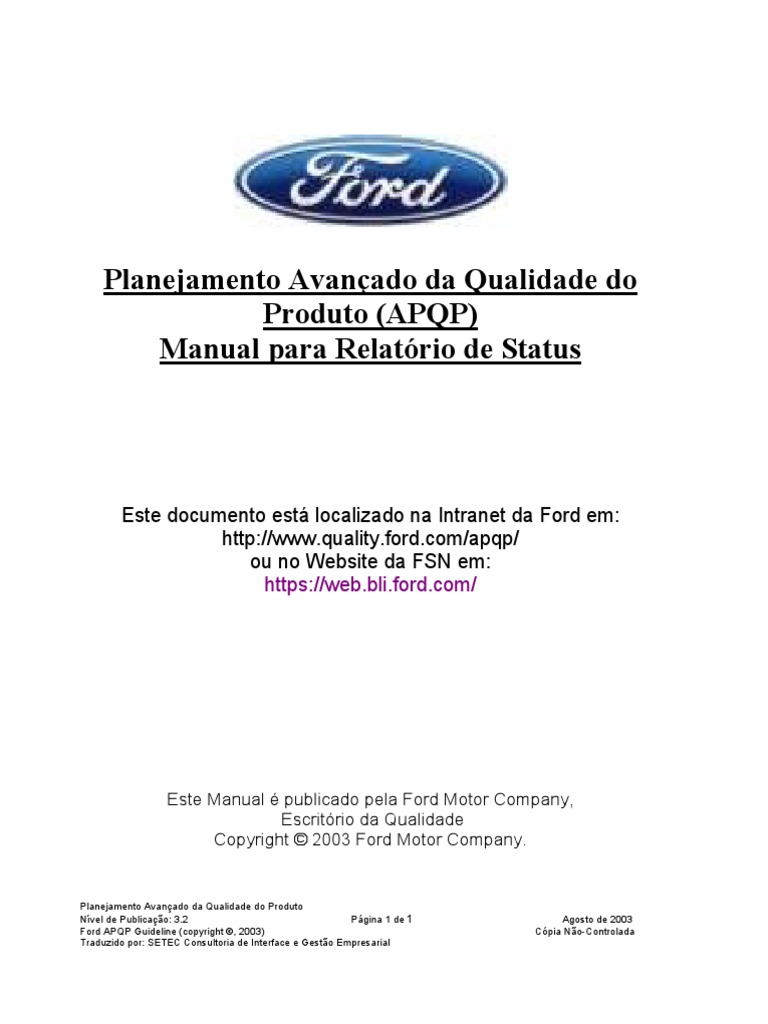 Apqp Ford | PDF