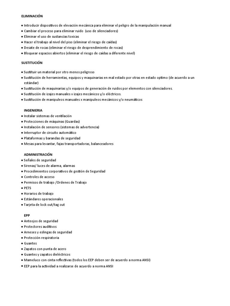 Ejemplos de Controles Operacionales | PDF