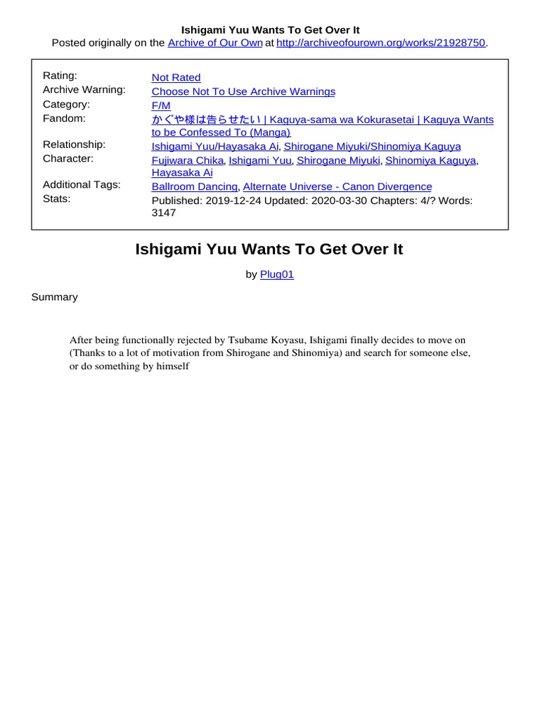 Ishigami Yuu Wants To | PDF