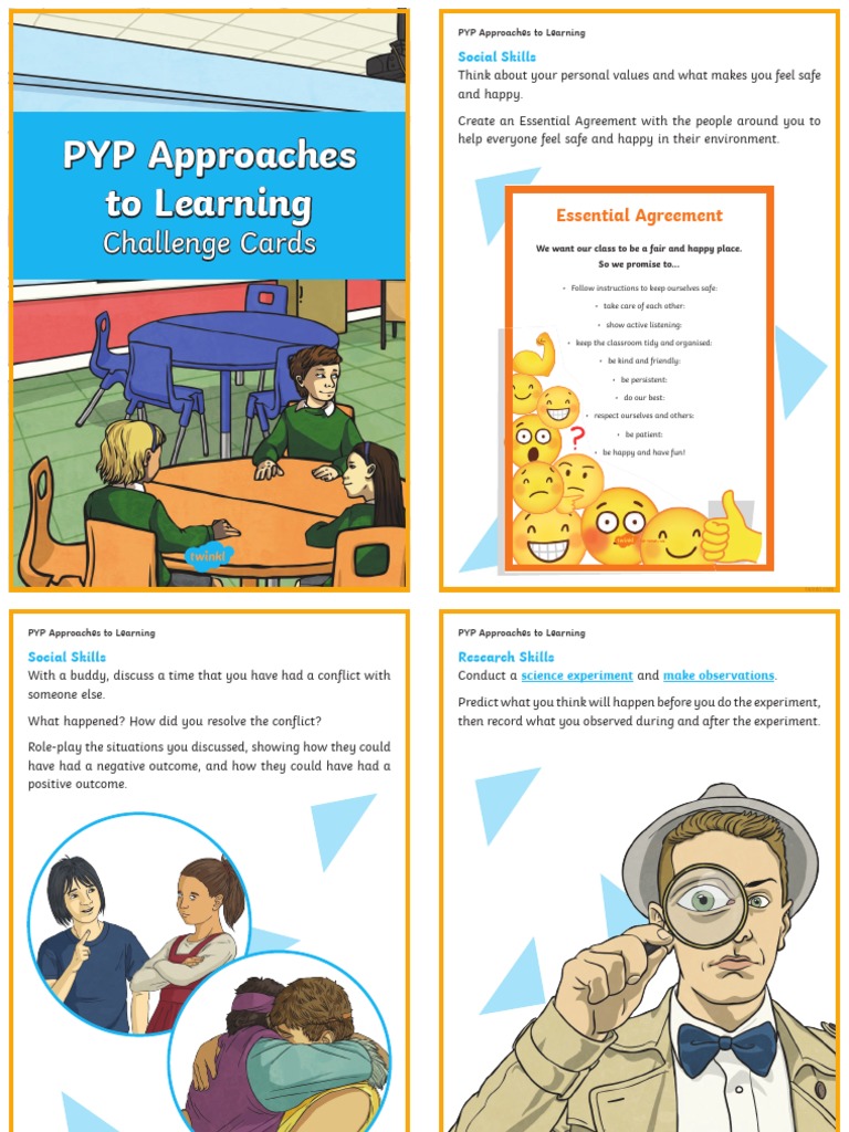 Pyp-Atl Challenge-Cards Ver 4 | PDF | Learning Styles | Learning