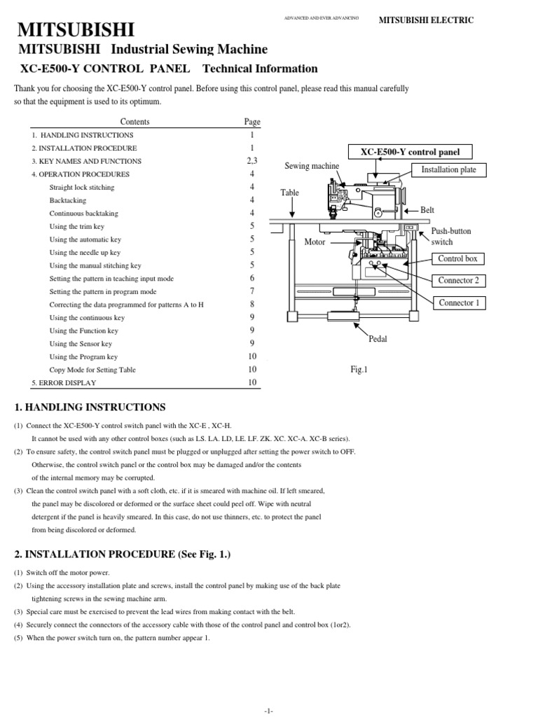 Mitsubishi: MITSUBISHI Industrial Sewing Machine | PDF | Sewing Machine ...