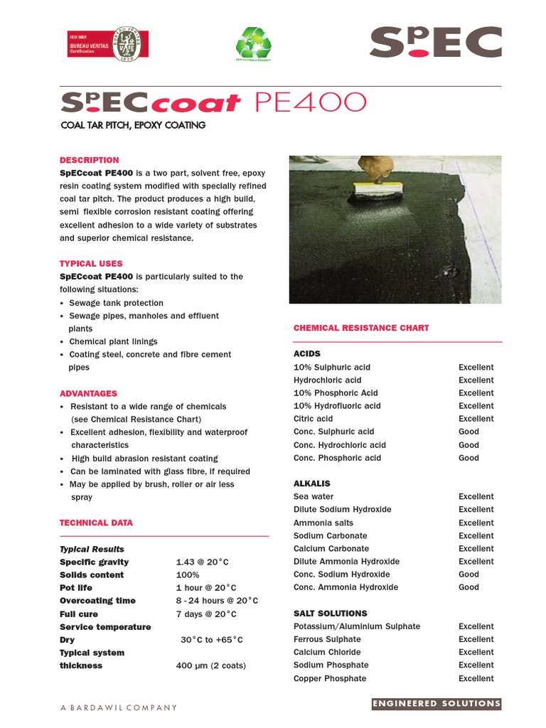 SpECcoat PE400 TDS8 PDF | PDF | Epoxy | Hydroxide