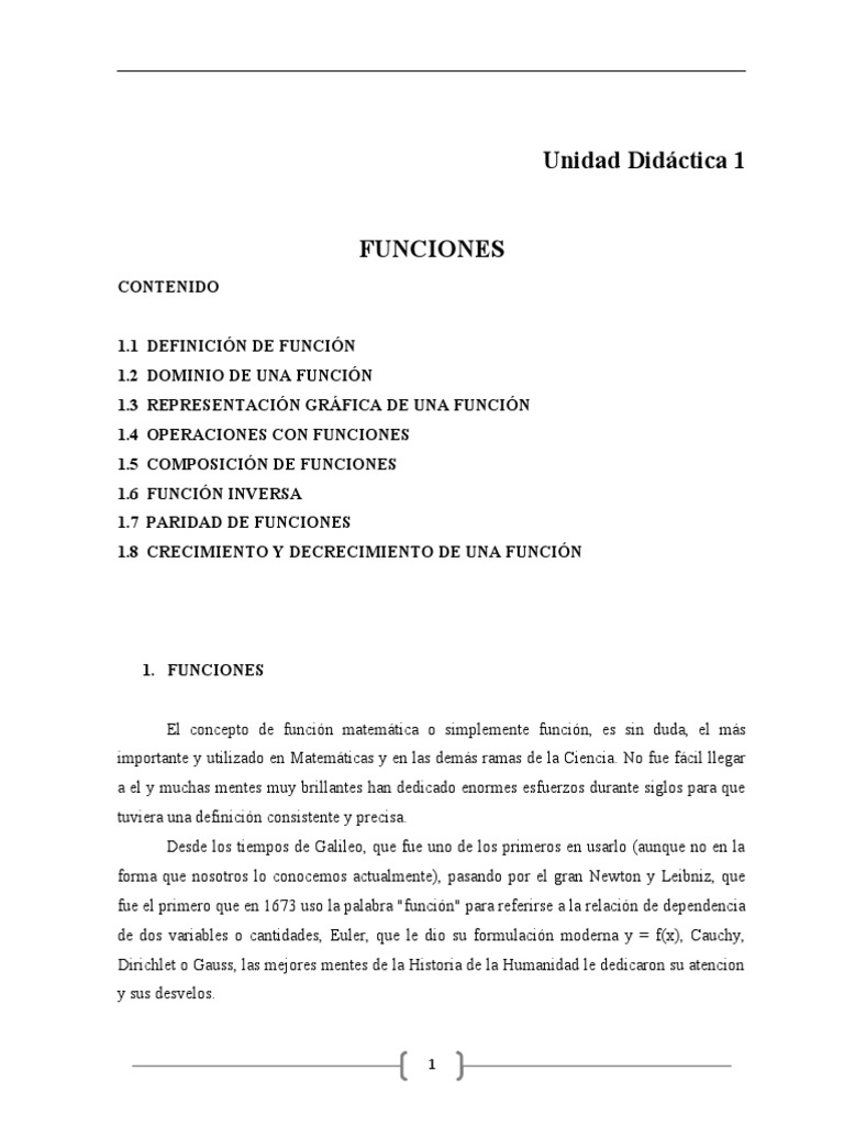 Introducción a las funciones matemáticas | PDF | Dominio de una función ...