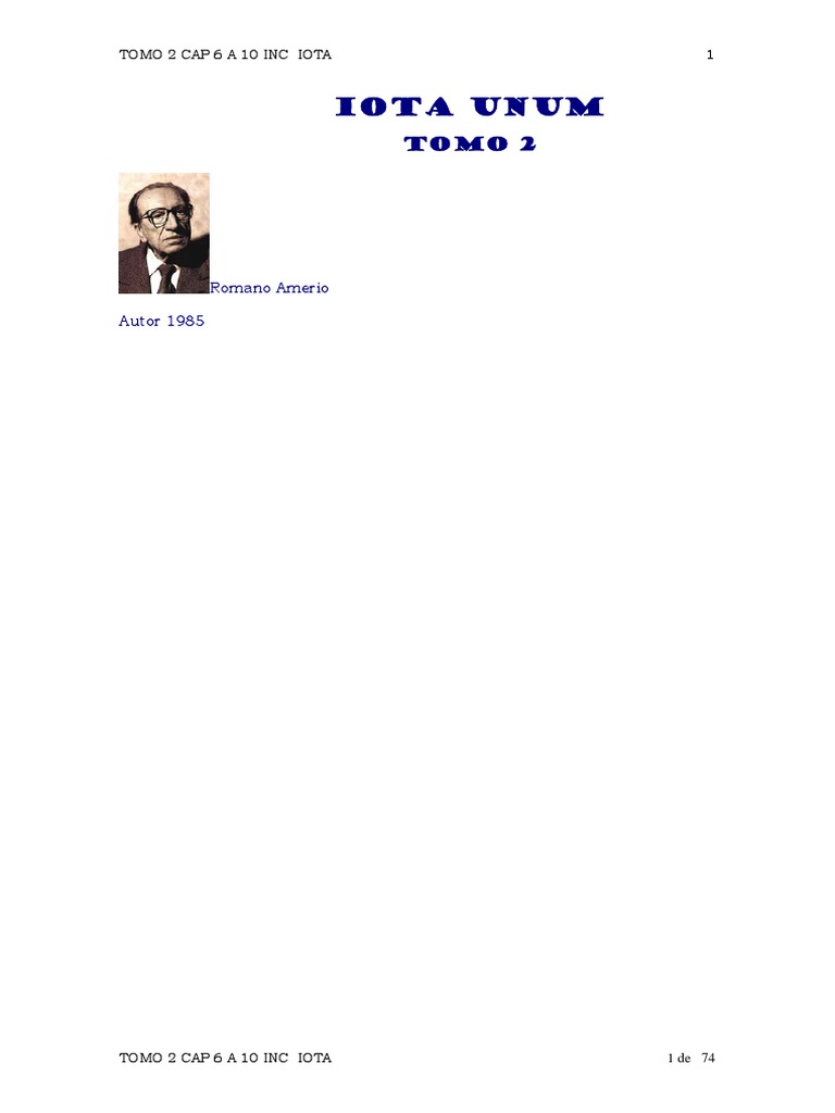 Tomo2 IOTA UNUM, Romano Amerio | PDF | obispo | Iglesia Católica