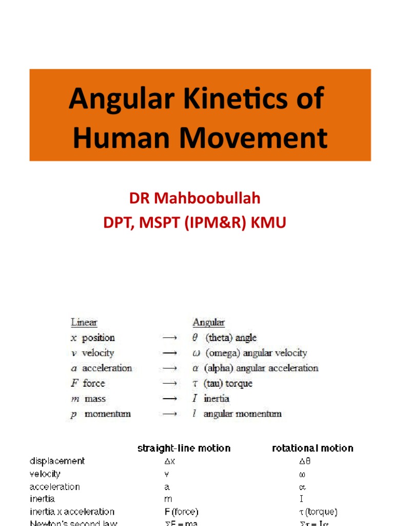 Angular Kinetics of Human Movement | PDF | Technology & Engineering