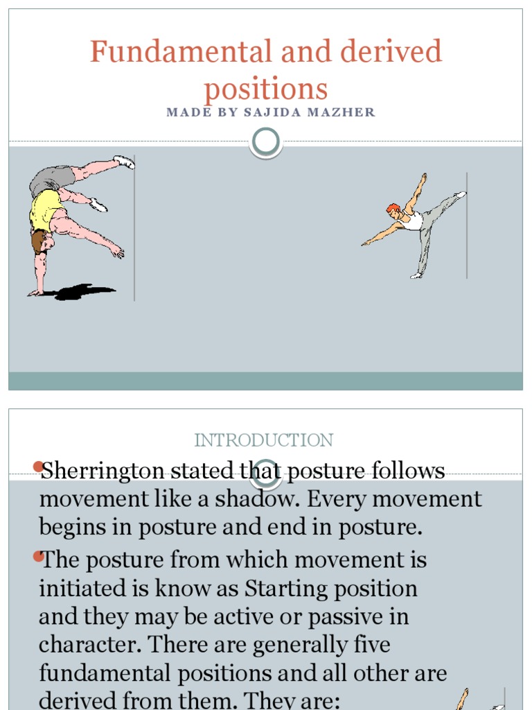 Fundamental and Derived Positions in Therapy | PDF | Human Leg ...