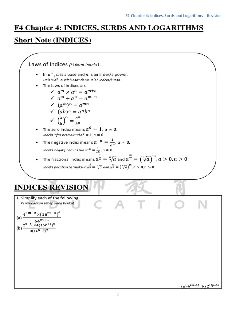 F4 Add Maths PDF | PDF | Mathematical Concepts | Numbers