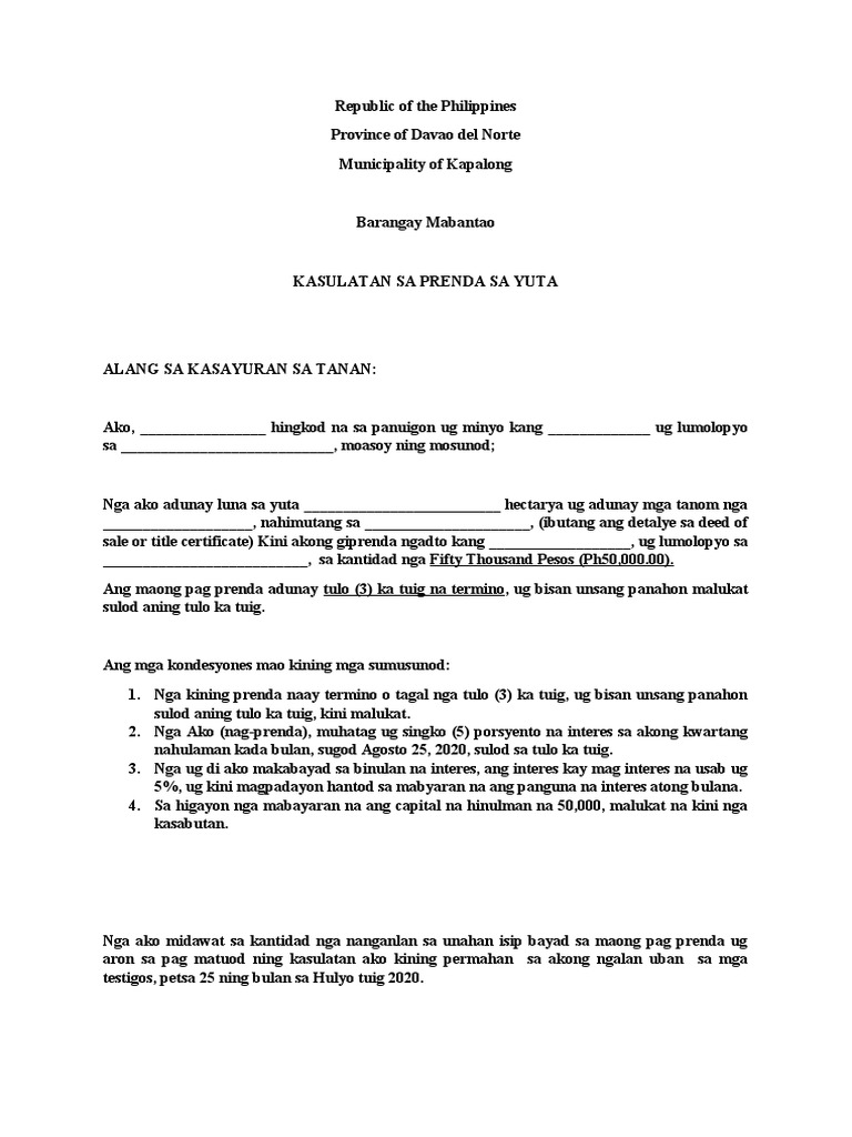 SAMPLE-Kasulatan Bahin Sa Yuta | PDF