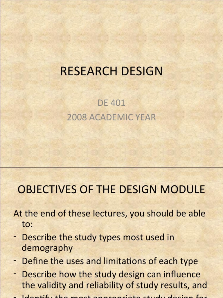 Research Design Types: A Comparison of Non-Intervention and ...