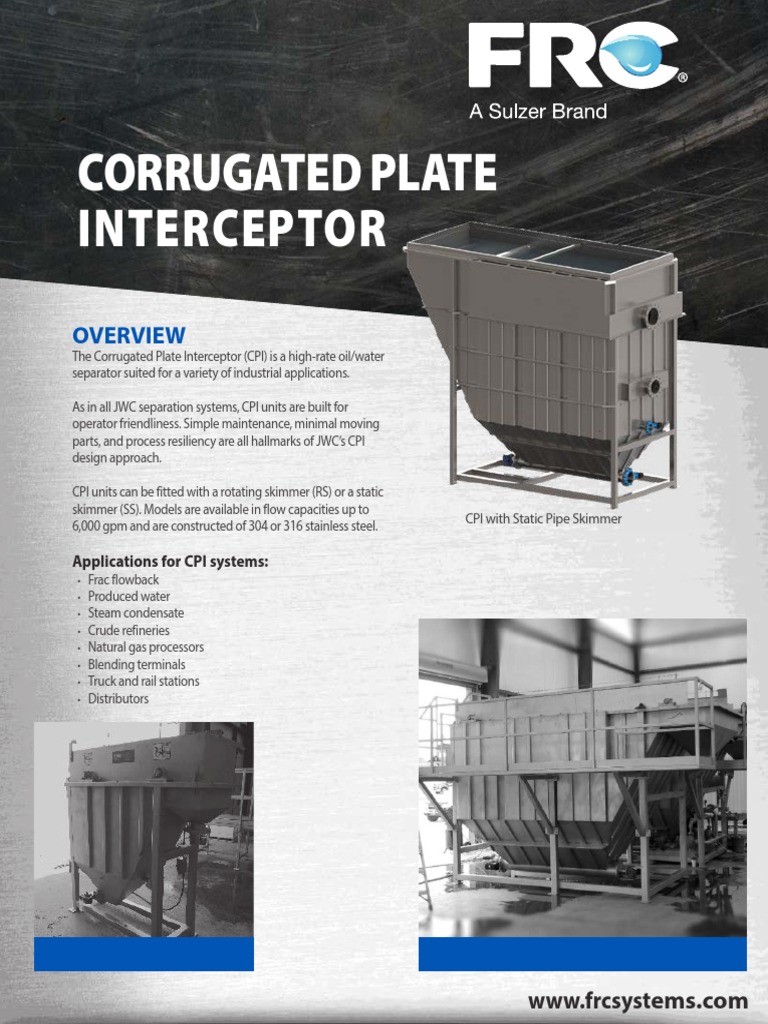 Corrugated Plate Interceptor: Applications For CPI Systems | Download Free PDF | Chemical ...