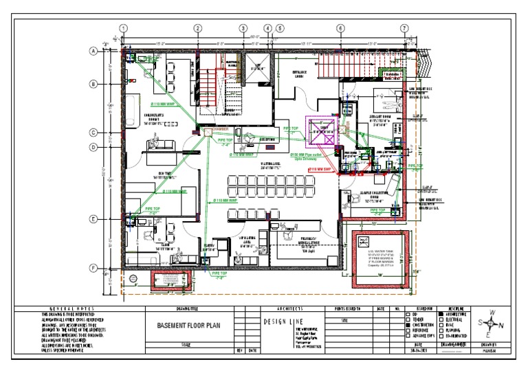 Basement Floor Drainage & Sump Plan - 30-6-20 | PDF | Buildings And ...