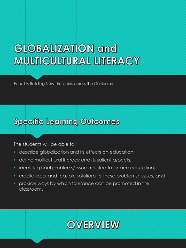 GLOBALIZATION and MULTICULTURAL LITERACY | PDF | Globalization ...