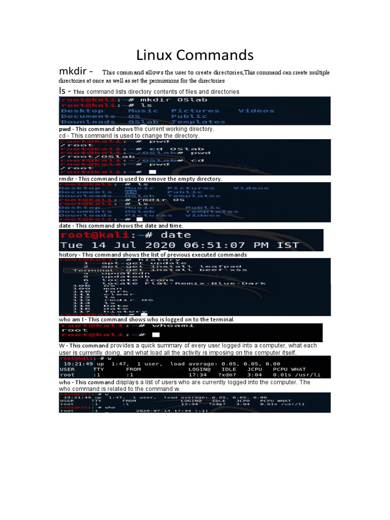 LinuxCommands - OS Lab | PDF