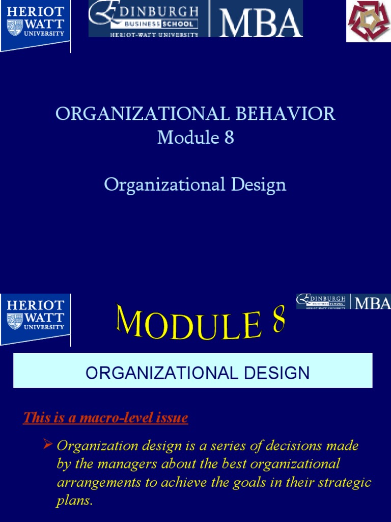 Organizational Behavior Organizational Design | PDF | Organizational ...