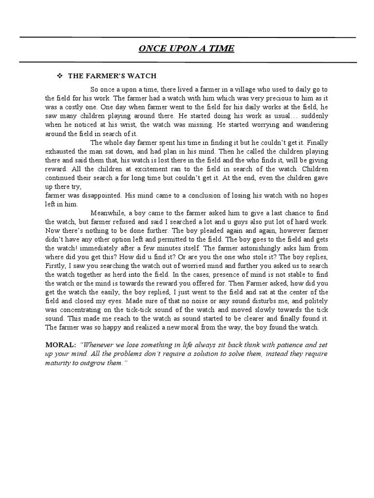 Once Upon A Time | PDF