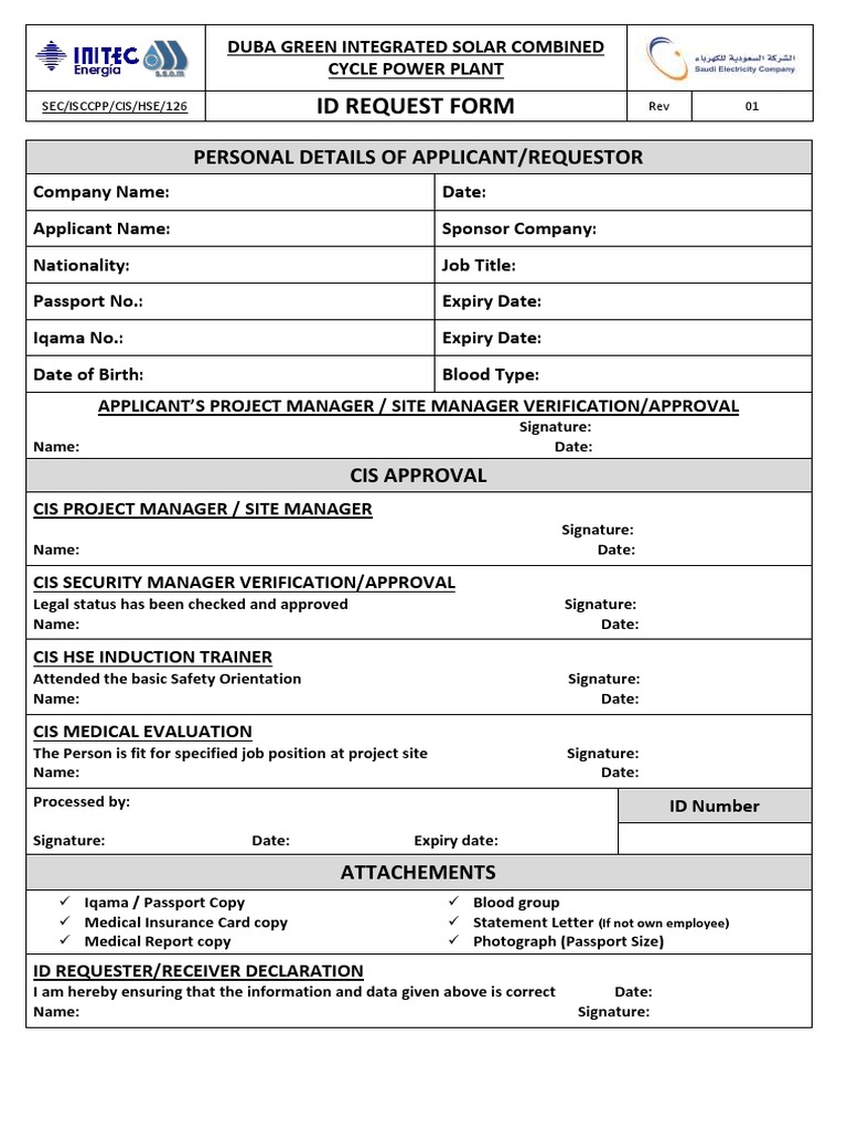 Id Request Form: Personal Details of Applicant/Requestor | PDF ...
