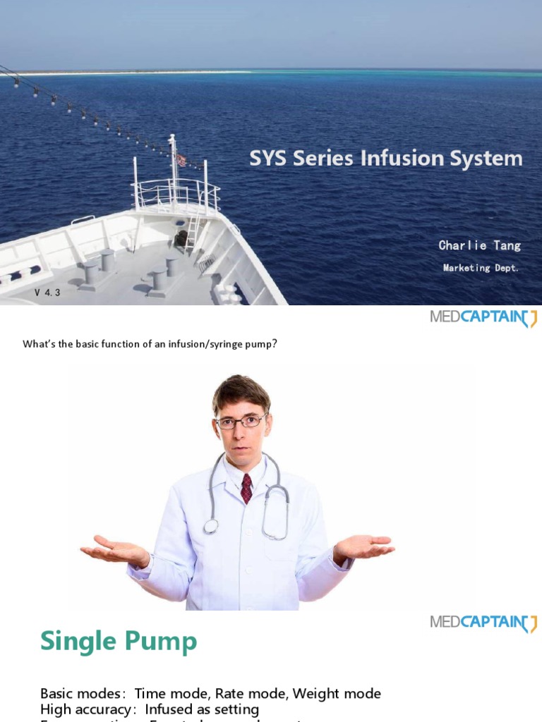 SYS Series Introduction Med Captain | PDF | Touchscreen | Syringe