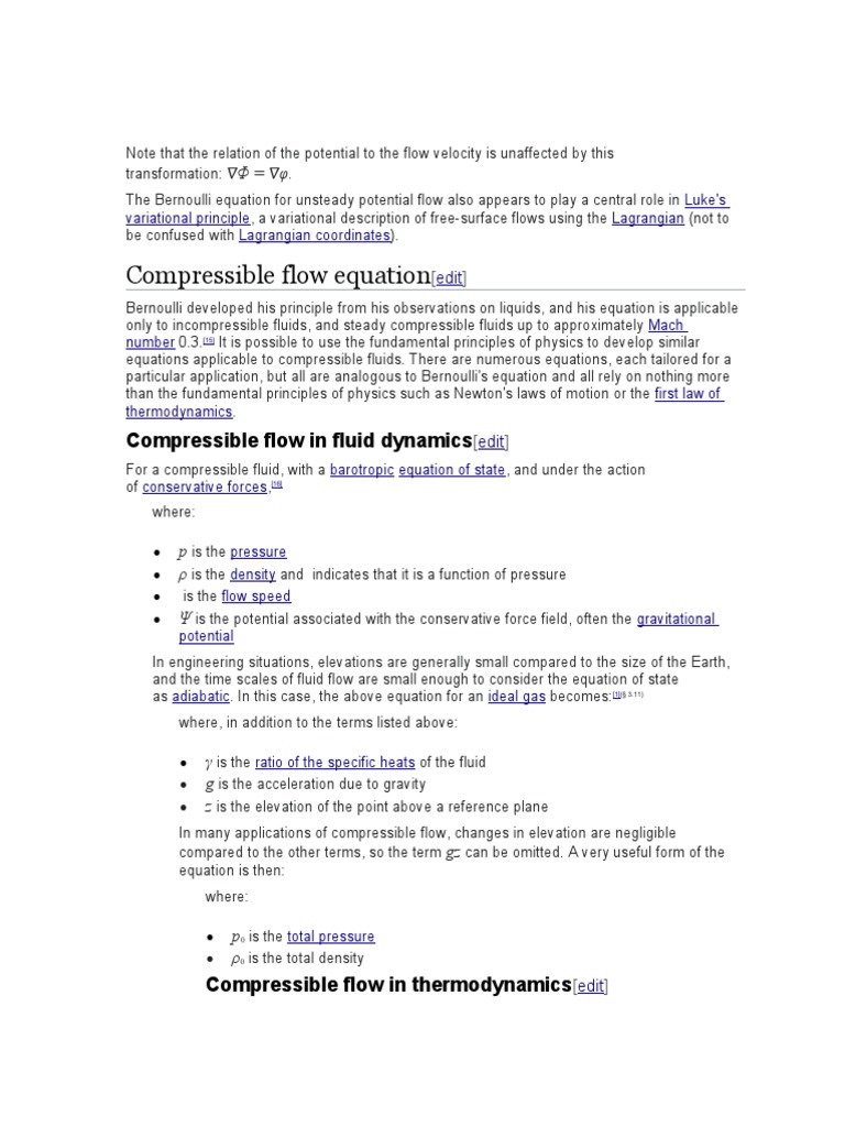 Compressible Flow Equation | PDF | Lift (Force) | Fluid Dynamics