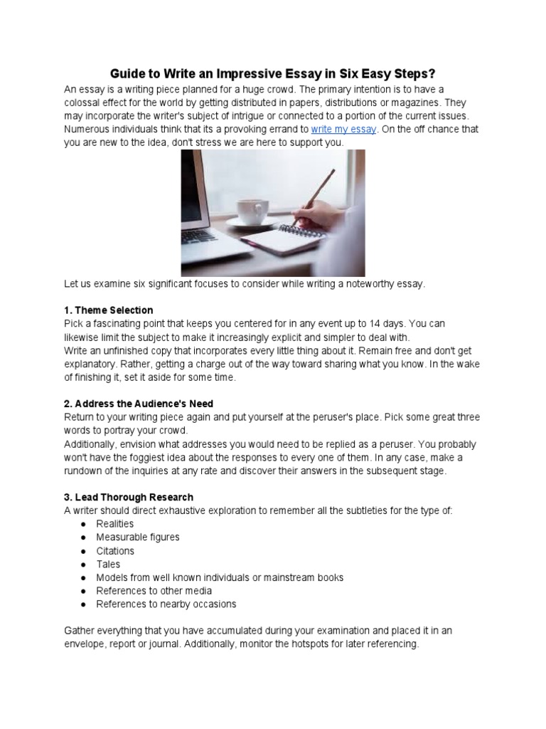 Six Steps to Write an Impressive Essay | PDF | Essays | Psychological ...