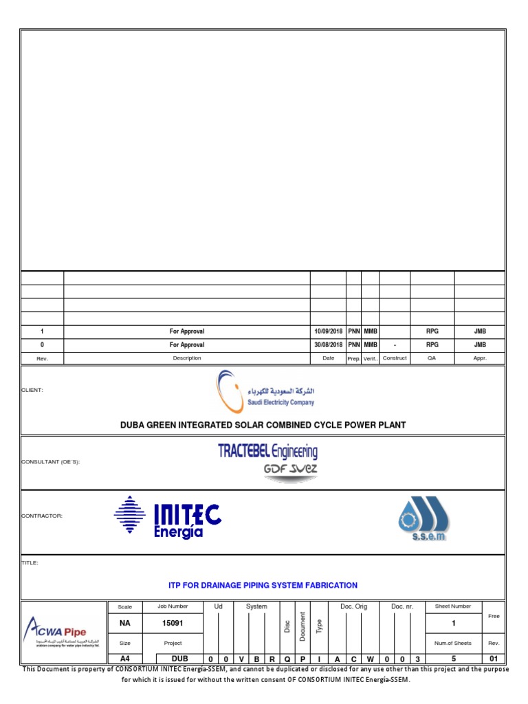 GRP Drainage Piping System Fabrication | PDF | Pipe (Fluid Conveyance ...